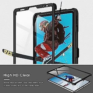 DTTOCASE for iPad Pro 11 Inch Case, iPad Air 5th / 4th Generation 10.9 Inch (2022/2020) Case with Matte Frosted Shockproof Back Back [Anti-Scratch,Support Touch ID,Camera Protection]-Black