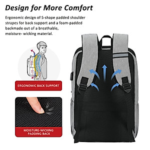 MAXTOP Deep Storage Laptop Backpack with USB Charging Port[Water Resistant] College Computer Bookbag Fits 16 Inch Laptop