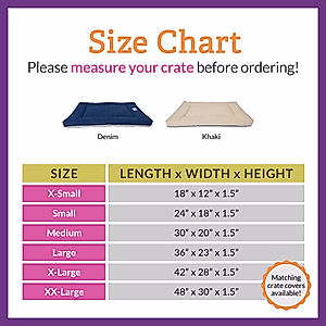 Pet Dreams Dog Crate Pad - Washable Kennel Mat, Crate Pads for Dog Cages, Non-Toxic, Flat Indoor Cat Bed, Fits iCrate 18, 24, 30, 36, 42, 48 Inches (Khaki, Small, 24")