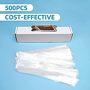 Annhua 500 PCS Dental Protective Cover Disposable for Digital Sensor, Dental Imaging & Sensor Guide Sleeves Films Implant Protective Covers - Plastic Optic & Transparent Sheet