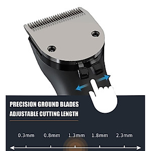 Hair Clippers, Beard Trimmer for Men Cordless Professional Barber Cutting Kit with Detachable Blade, Wireless Rechargeable Electric Mustache Grooming Set, Adjustable Haircut with Fast Charging Stand