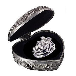 The Galadriel Nenya Charm Ring 3ct 5A Zircon with love jewelry box ~ Rings of Power ~ 925 Sterling Silver ring for women ~ silver white