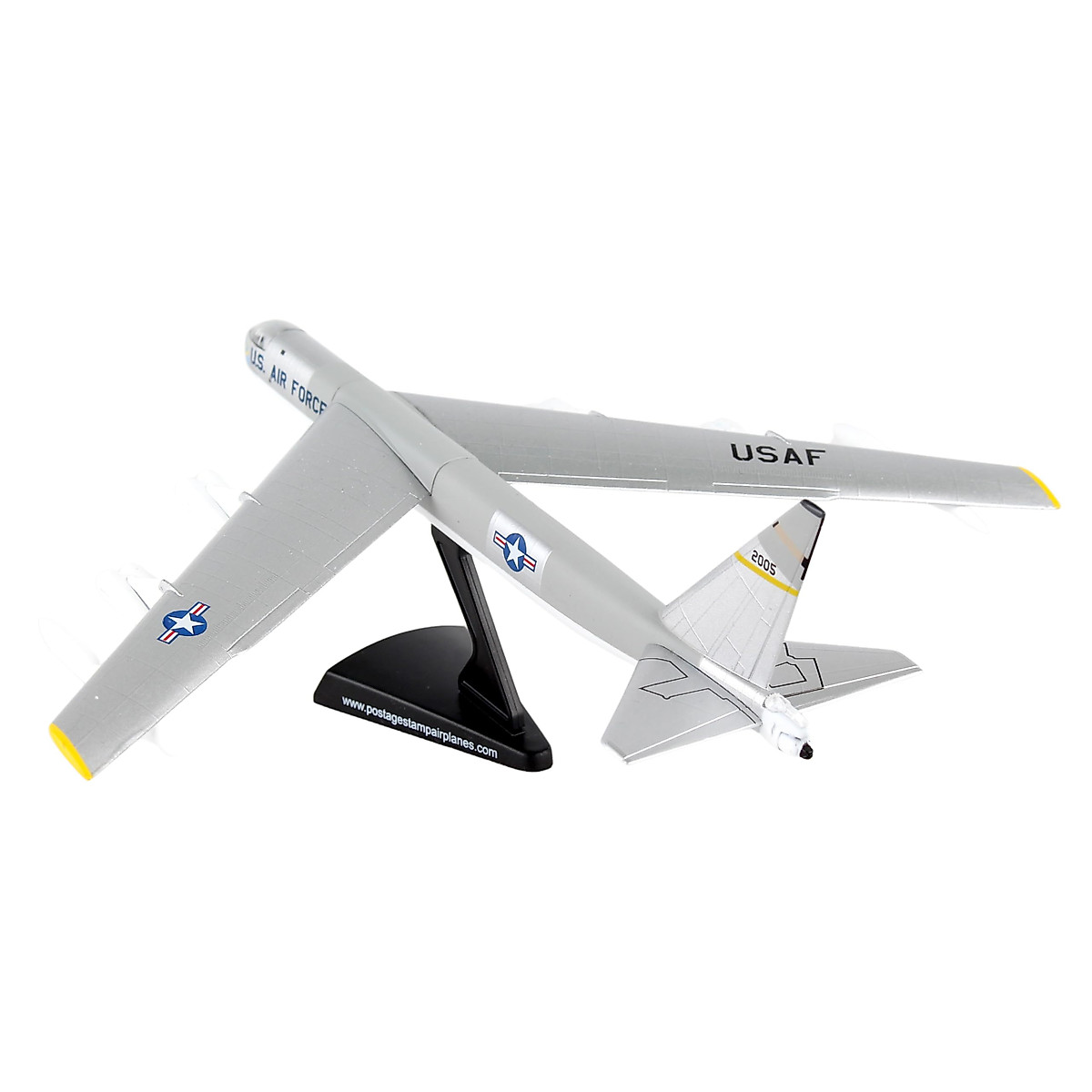 Daron Worldwide Trading Postage Stamp USAF B-52 Stratofortress 1/300 Silve Airplane Model
