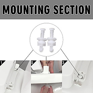 Toilet Seat Bolts Compatible with TOTO THU689 Toilets and Bidets Replacement Parts,Traditional Universal Toilet Seats Replacement Parts,White Plastic Bidet Parts (Pack of 2)