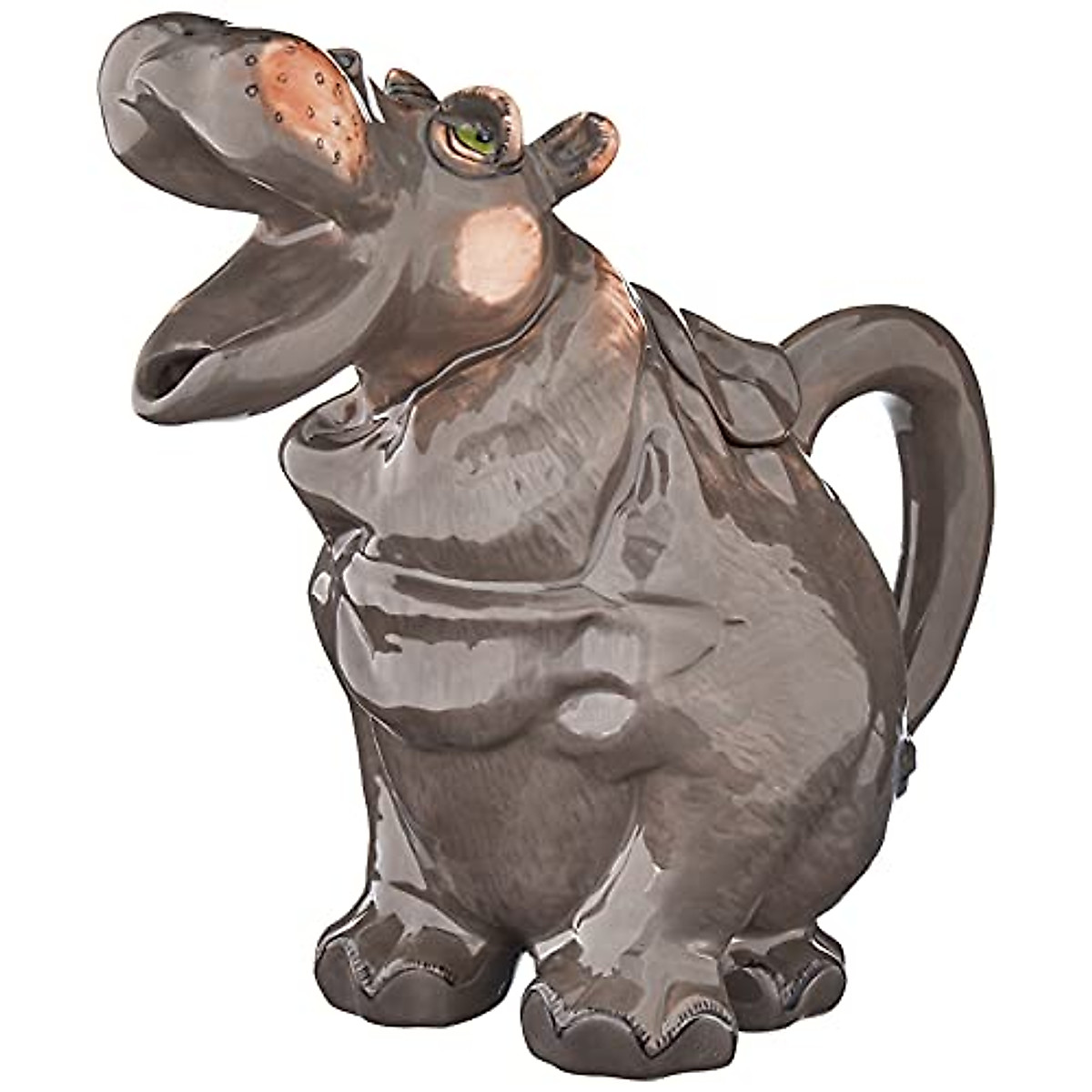 Blue Sky Ceramic 9.25" x 5.25" x 9.25" Hippo Teapot