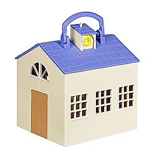 Peppa Pig School Playset, 9 Pieces - Includes Foldable School House Case, 3 Character Figures & Classroom Accessories - Back to School Toy Gift for Kids - Age 3+