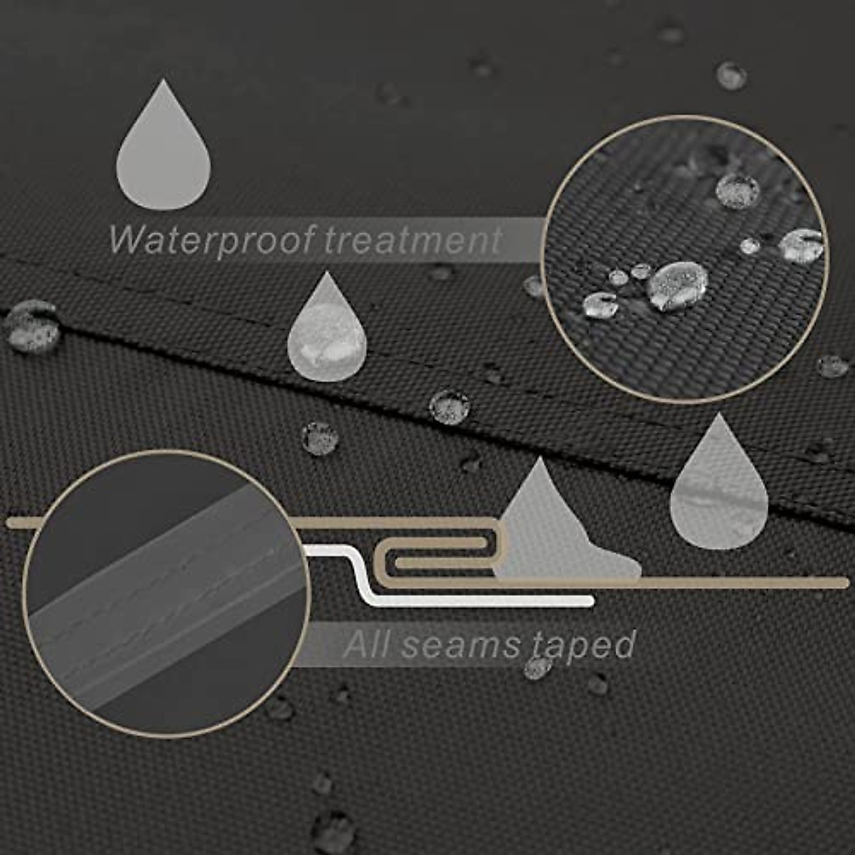 Porch Shield Patio Umbrella Cover - Outdoor Waterproof Garden Offset Banana Parasol Cover Fits Cantilever Offset Umbrella 7.5-11.5 Feet, Black