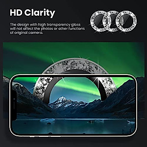 Tensea for iPhone 13 Pro - iPhone 13 Pro Max Camera Lens Protector, 9H Tempered Glass Camera Cover Screen Protector Metal Individual Ring for iPhone 13Pro 6.1 inch iPhone 13 ProMax 6.7 inch 2021