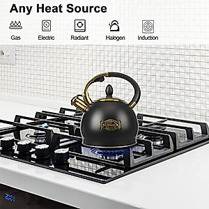 3Quart Whistling Tea Kettle Classic Teapot Stainless Steel Teakettle with Cool Grip for Stovetop