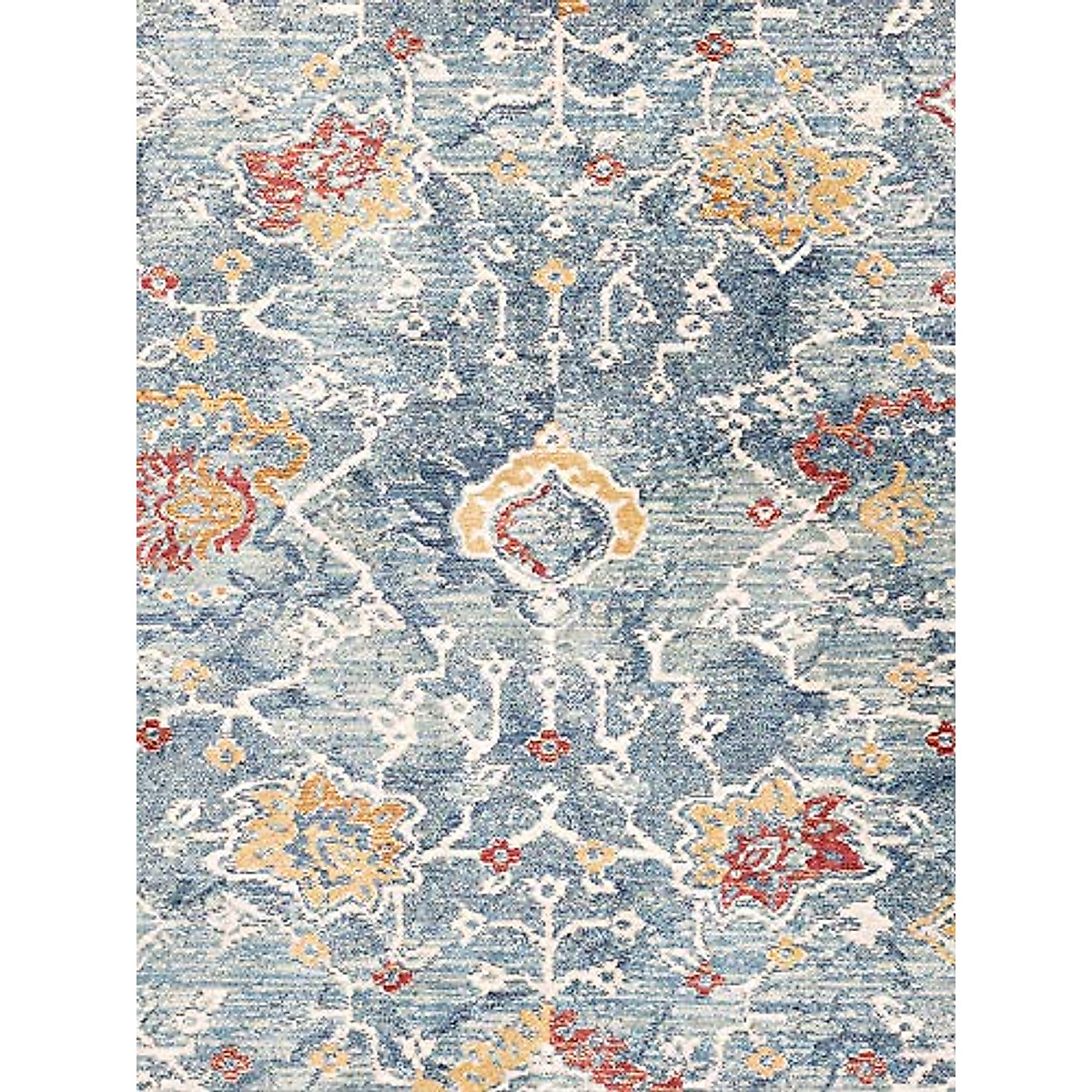 Pasargad Home Heritage Collection Polypropyle & Polyester L. Blue / Beige Patterned Living Room Bedroom Dining Home Office Area Rug 2' 6" X 10' 0"