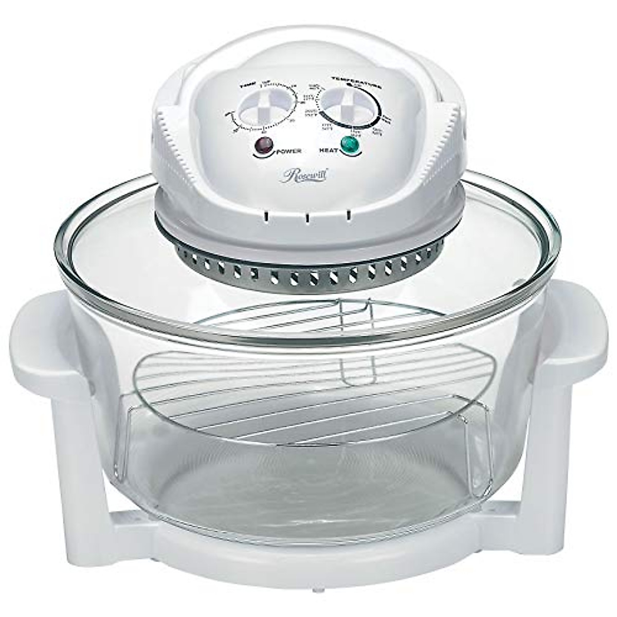 Rosewill Infrared Halogen Stainless Steel Extender Ring Convection Oven, 12-18L Dial