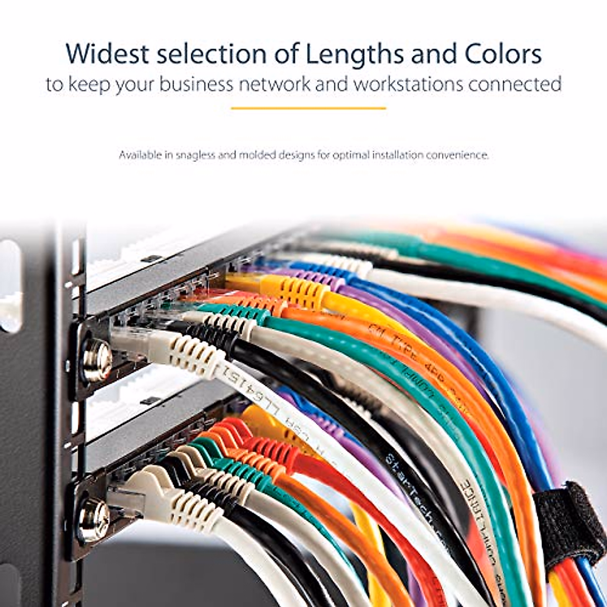 StarTech.com 4ft CAT6 Ethernet Cable - Black CAT 6 Gigabit Ethernet Wire -650MHz 100W PoE RJ45 UTP Network/Patch Cord Snagless w/Strain Relief Fluke Tested/Wiring is UL Certified/TIA (N6PATCH4BK)