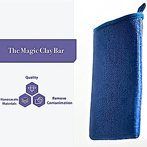 Ragnify Pack of 2 Clay Mitt Auto Detailing Medium Grade Alternative Mitt for Flawless Removal of Surface Bonded Micro Contaminant (Blue)