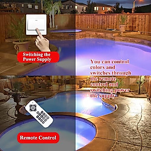 JONAS C 120V Pool Light Bulb for In ground Pool, LED 45W RGB Color Changing Swimming Pool Light Bulb with Remote Control, E26 Replacement Pool Light Bulb for Pentair Hayward Series