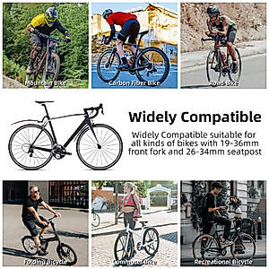 ROCKBROS Retractable Bike Fender Set Front and Rear Mud Guard for Mountain Road Bike Adjustable Bike Mudguard Mudflap Cycling Splash Guards Clip-on Bike Fenders