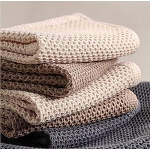 12 Pieces Kitchen Towel Cotton Honeycomb Rag Super Absorbent Dishcloth for Household Kitchen Cleaning Cloth Tools