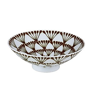 Hakusan Pottery Q-58 Flat Chawan, Tea, Approx. φ5.9 x 2.1 inches (15 x 5.3 cm), Masahiro Mori Design, Hasami Ware Made in Japan