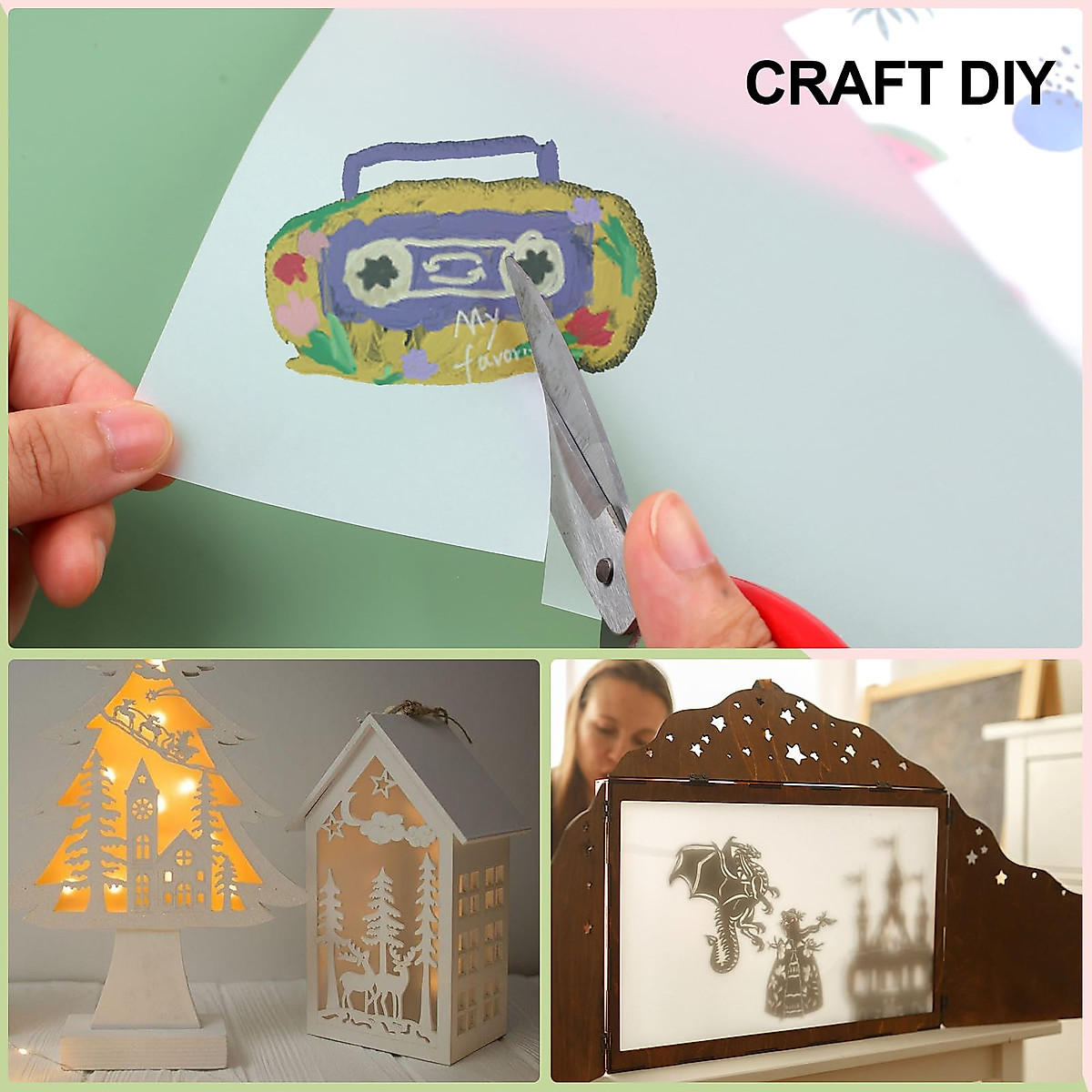 Phinus 72 Sheets Vellum Paper, Translucent Vellum Jackets Vellum Tracing Paper 8.5 x 11, Vellum Paper Printable for Sketching, Invitation Belly Bands, Gift Box Liners