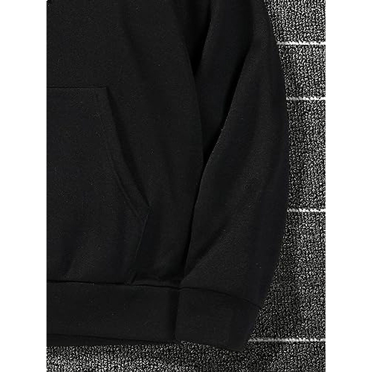 COZYEASE Men's Y2K Graphic Hoodies Oversized Vintage Sweatshirts Long Sleeve Slogan Letter Drawstring Streetwear Black L