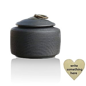 CredKity Ceramics Ashes Urn for Cats,Small Dogs and Human. Cat Urn, Small Dog Urn for Memorying Pets. Sharing Personal Ashes and Belongings with This Love Urn.