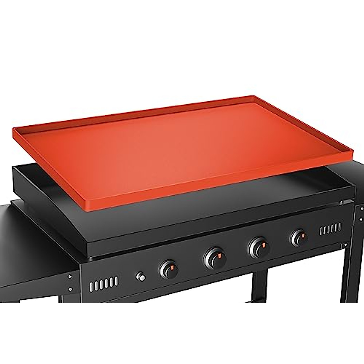 Grill Cover for Outdoor Grill Mat Silicone 28 inch for Blackstone Griddle Cover, BBQ Griddle Cover for Weber Grill Mat, Protect Griddle from Rodents, Insects, Debris and Rust (Orange)