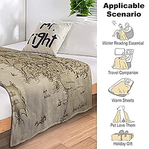 Blanket Flannel Throw Blanket Bedding Lightweight Soft All Season Sofa Bed Couch Blankets 50"x60"