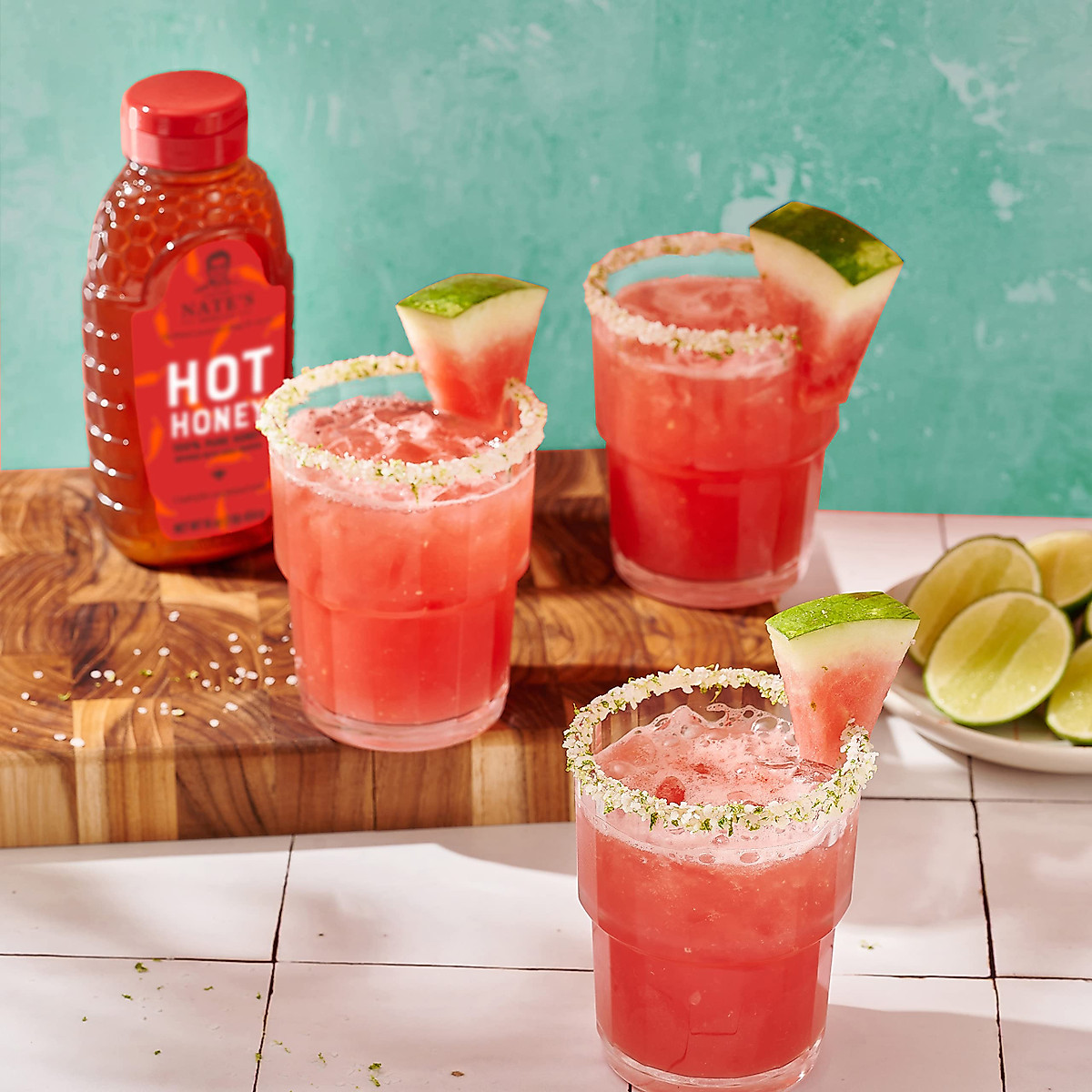 Nate's Hot Honey - 100% Pure Honey Infused with Habanero Chili Pepper Flakes, Award-winning Taste - 16 oz Squeeze Bottle