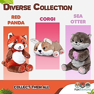 Funpanions Weighted Stuffed Animals – 4LB Cute Plush for Adults, Teens & Kids - Large Corgi Dog, Machine Washable w/Removable Inner Weight