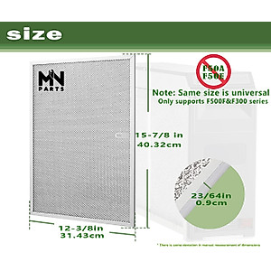 MNPARTS 203368 F50F F300E Air Filter Replacement for Honey in Well Cleaner 16'' x 12.5'' Air Pre Filter Replaces F300E1019 F300A1625 F50F1073(2 Packs）