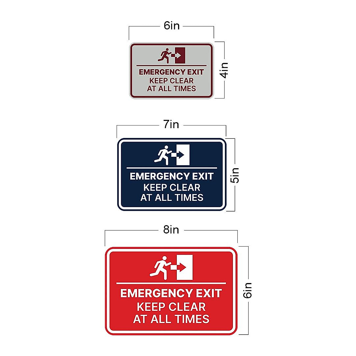 Signs ByLITA Classic Framed Emergency Exit: Keep Clear at All Times Sign (Black Gold) - Large