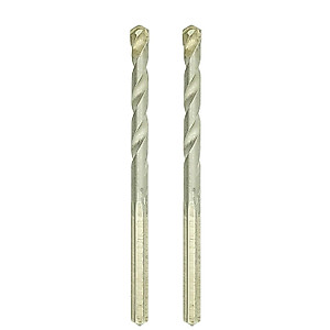 SNUG Fasteners SNG955 Two (2) 1/4" x 4" Premium Carbide Tip Hex Shank Masonry Drill Bits | Made in The USA