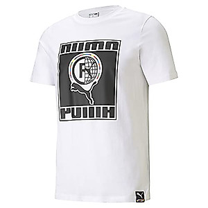 PUMA mens Puma Intl Tee TShirt, Puma White, XSmall US