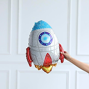 Outer Space Birthday Decorations 152pcs Universe Astronaut Theme Balloons Arch Kit Astronaut Rocket Navy Blue Foil Latex Balloons For Boys Kids Birthday Party Baby Shower Decor