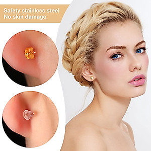 780 Pcs Ball Post Earring Studs for Jewelry Making with Loop 3 Sizes 4/5/6 mm Round Ball Earring Posts, Butterfly and Silicone Eardrop Backs, Open Jump Rings for DIY Jewelry Making(Gold, Silver)