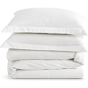 LinenHouse Premium Quality 3-Piece Duvet Cover Set with Zipper Closure & Corner Ties,Solid 1000-TC Ultra Soft Pillow Shams 100% Egyptian Cotton (Super King Plus(120x120), White)