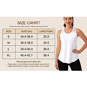 Aeuui Womens Workout Tops Mesh Racerback Tank Tops Sleeveless Yoga Athletic Running Shirts Gym Clothes for Women Orange