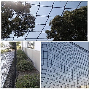RZM Kids Safety Net Black, Climbing Frames Rope Net Children's Balcony Stair Railing Protective Net Pets Fence Anti-Falling Net Anti-Aging Child Safety Netting for Balcony (Size : 1 * 5m(3 * 16ft))