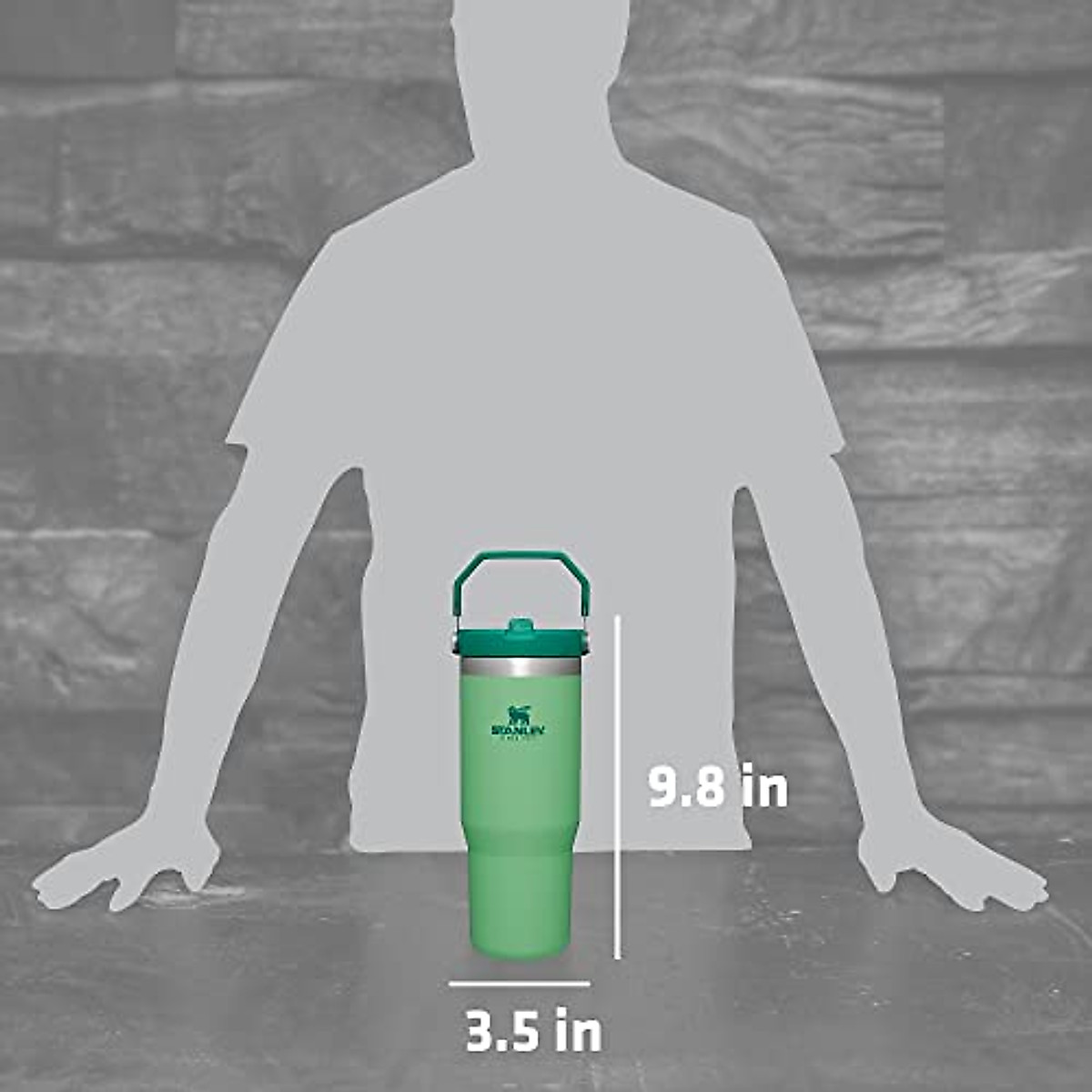 Stanley IceFlow Stainless Steel Tumbler - Vacuum Insulated Water Bottle for Home, Office or Car Reusable Cup with Straw Leak Resistant Flip Cold for 12 Hours or Iced for 2 Days, Jade, 30oz