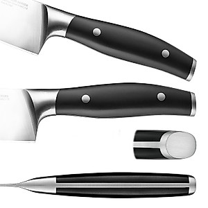 Klaus Meyer Arcelor 14 Piece Exclusive German Steel Non-Slip Handles Knife Set with Solid Wood Block …