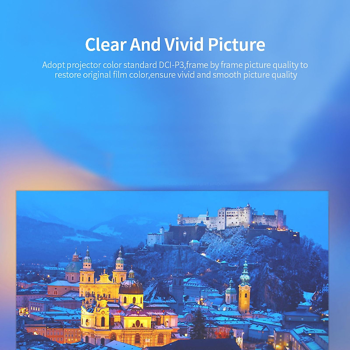 Mini Portable Projector, Small 1920x1080P Movie Projector, Support TF Card, U Disk, AV, 24 to 60 Display, LED Video Projector for Home Theater (US Plug)