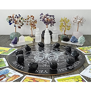 MAIBAOTA Black Obsidian Crystal Stones Natural Healing Crystals Bulk Polished Tumbled Crystals Stones Rocks Energy Balance Crystal Gemstones Vase Filler Decorative Reiki Witch Quartz Crstal Stones