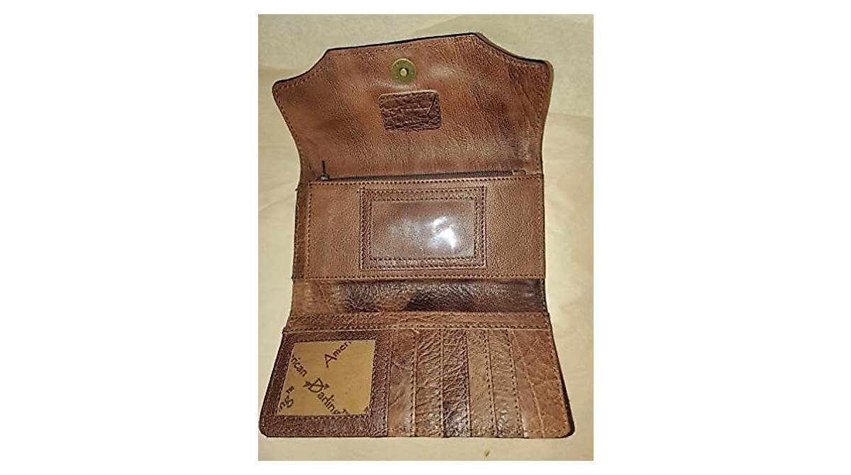 American Darling Hand-Carved Leather Wallet - Western Clutch