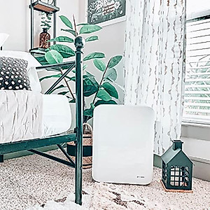 Germ Guardian AC5900WCA 21” 4-in-1 True HEPA Filter Air Purifier for Home, Large Rooms, UV-C Sanitizer, Filters Allergies, Smoke, Dust, Pet Dander, & Odors, 3-Yr Wty, GermGuardian, White