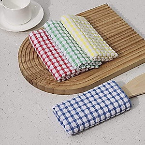 clwellge Kitchen Dish Cloths 12pcs, Bulk Cotton Absorbent Dish Wash Cloths, Perfect for Household and Commercial Uses