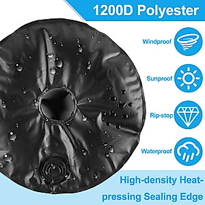 ZHOUMADE Water Bags for Weight, Water Weight Bag up to 100 lbs, Thicken 1200D Durable Polyester Weights for Outside Umbrella Stand, Water Weights for Umbrella Stand, Furniture Leg Weights (2PCS)
