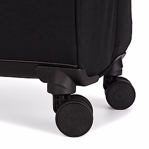 Kipling Spontaneous Softside Spinner Wheel Luggage, Integrated TSA Accepted Lock, Black Noir, Checked-Medium 26,KI6918