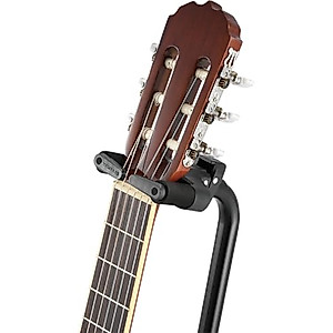 Lumintrail Hercules GS414B PLUS Single Guitar Stand, Auto Grip System, Instant Height Adjustment Clutch, Fits Guitar Neck Sizes 1.57” - 2.05”, with Hercules GSB001 Carrying Bag with a Cleaning Cloth