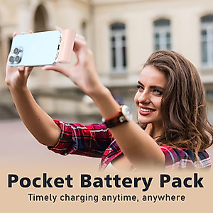 UPEB 2 Packs Portable Phone Charger iPhone 5000mAh with Built in Cable, MFi Certified Mini Power Bank Cordless External Battery Pack for All iPhone Series 14/13/12/11/XR/X/SE/8/7/6 Pro Max