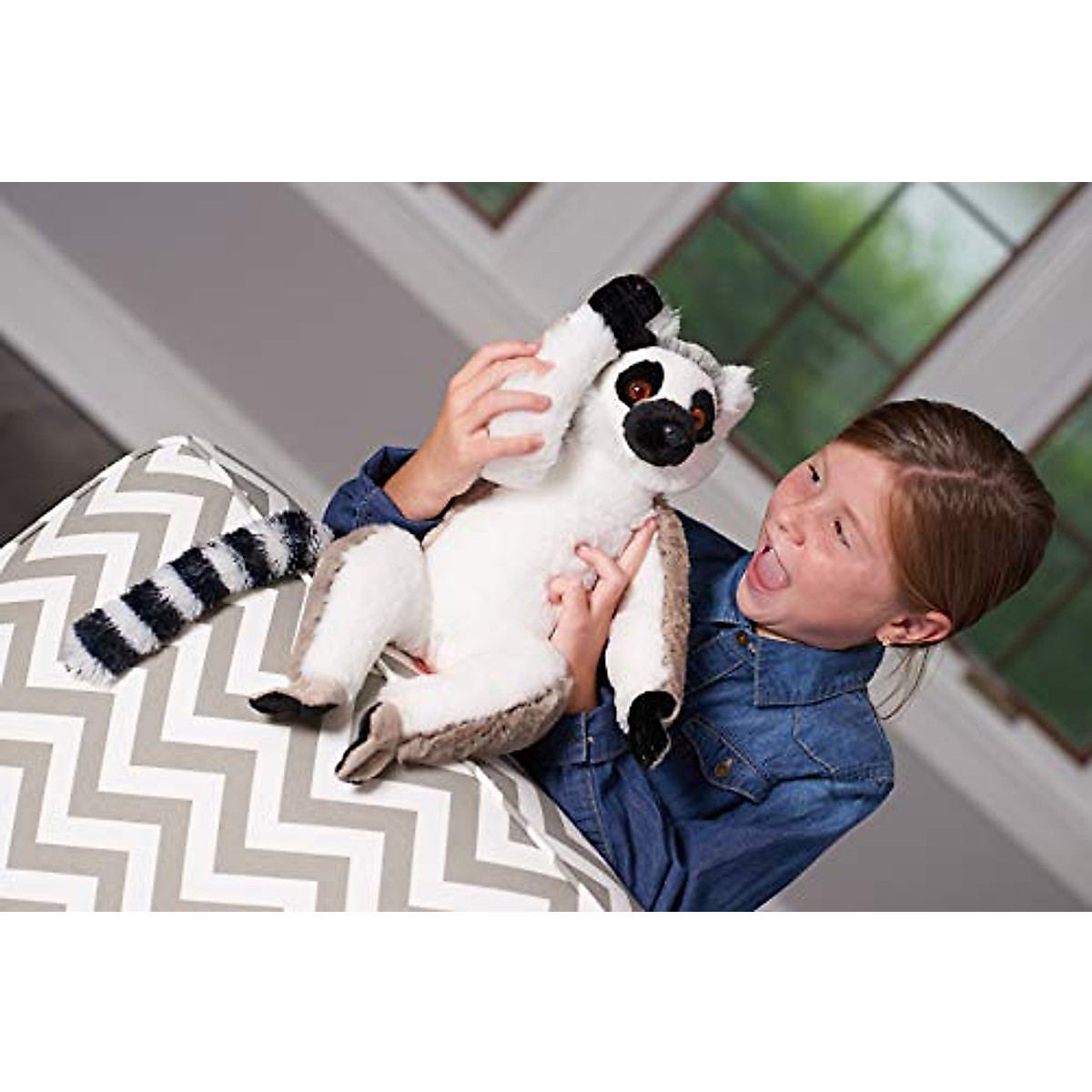 Wild Republic Ring Tailed Lemur Plush, Stuffed Animal, Plush Toy, Gifts for Kids, Cuddlekins 12 Inches