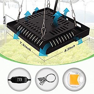 Relassy 150W Waterproof Plant Light, Outdoor Grow Light,Sunlike Led Grow Light,Full Spectrum LED Grow Lamp,Without Noise,Ultra Thin,Heat Dissipation,for Seedling Growing Blooming Fruiting